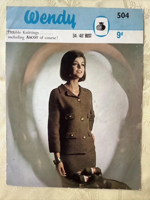 WENDY KNITTING PATTERN 504. DK skirt suit. Vintage. ORIGINAL. £5.00 - PicClick UK