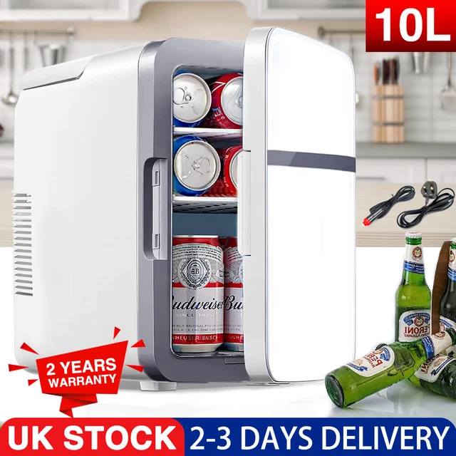 10L PORTABLE MINI Fridge Cooler&Warmer Small Ice Box Bedroom Office ...