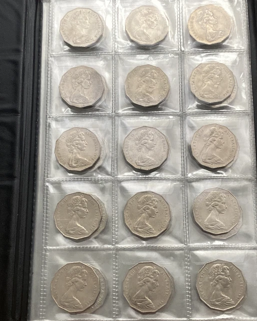AUSTRALIAN 1969 - 2022 50 CENT COIN COLLECTORS SET with ALBUM | TOTAL ...