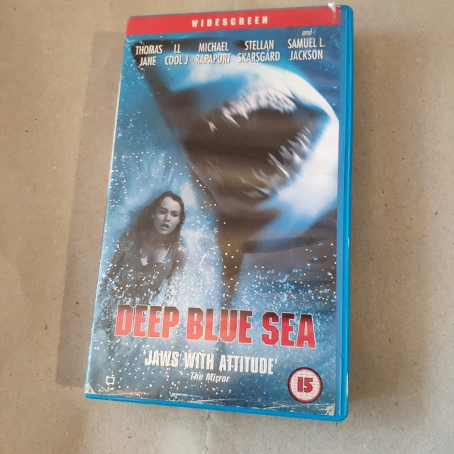 DEEP BLUE SEA VHS TAPE FILM Widescreen Edition Jame LL Cool J Samuel L ...