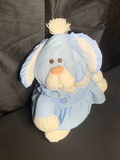 FISHER PRICE PUFFALUMP Blue Bunny Rabbit Soft Toy Original 1986 £50.00 ...