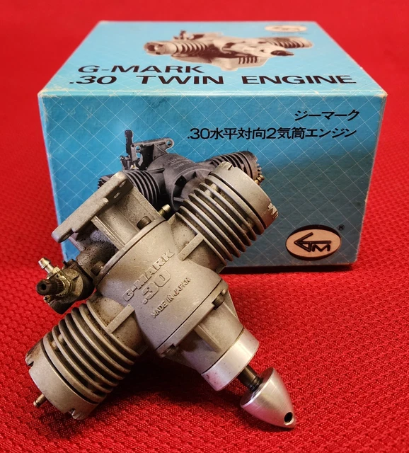 G-MARK .30 TWIN Engine (Opposed) 4 R/C Airplane w/Muffler, Mount & Box ...