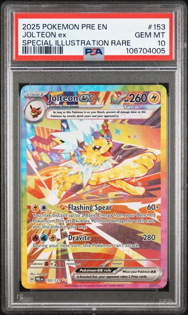 PSA 10 JOLTEON ex 153/131 Special Illustration Rare SIR SV Prismatic Evolutions £837.98 ...