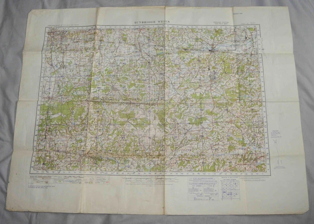 WW2 BRITISH MILITARY Map WW2, Ordnance Survey Sheet 125, Tunbridge ...