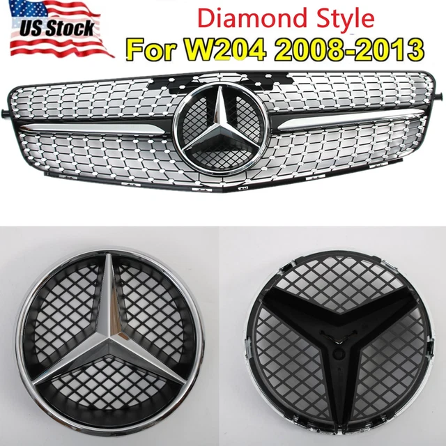 Diamond Style Front Grille For Mercedes Benz W204 C Class C250 C300