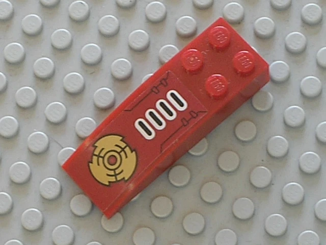 LEGO DKRED SLOPE Curved 6x2 Gold Disc Ref 44126pb008 Sticker 8102stk01 ...