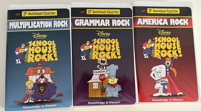 SET OF 3 VHS Schoolhouse Rock - Multiplication Grammar America Rock ...