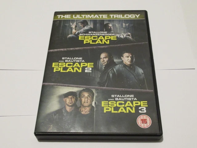ESCAPE PLAN 1-3 Films DVDs The Ultimate Trilogy Stallone/Arnold ...