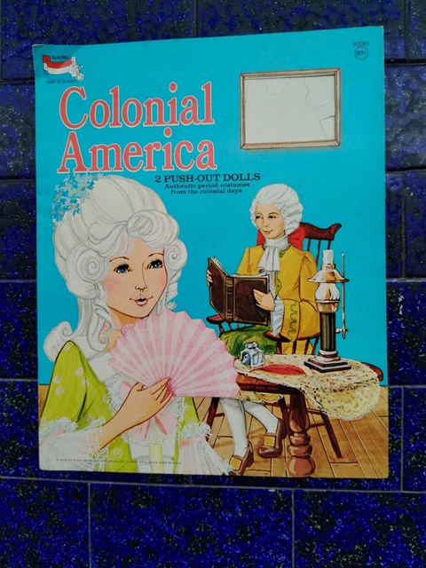 1974 COLONIAL AMERICA Paper Doll Book vintage by SAALFIELD - Made in ...