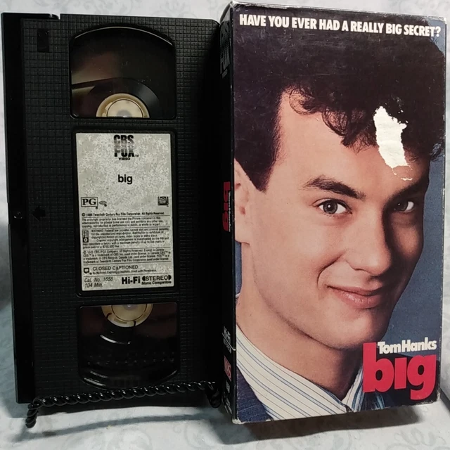 BIG (VHS, 1989) Tom Hanks CBS FOX FIRST RELEASE - Rare VTG Slipcase £4. ...