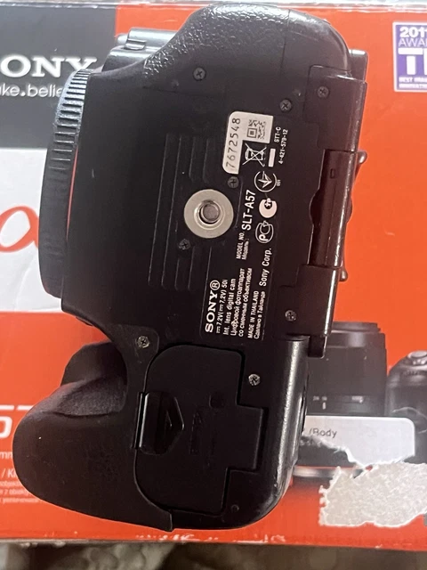SONY ALPHA SLT-A57 16.1MP DSLR Camera Body Only Working But Rubber Grip ...