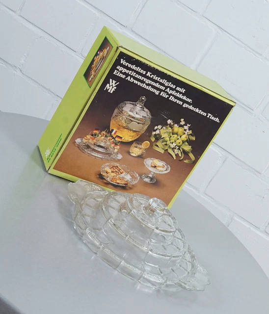 WMF KRISTALL GLAS Käseigel Käsepyramide Käseplatte Vintage 1970er Jahre ...