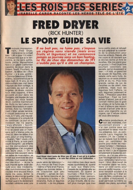 COUPURE DE PRESSE Clipping 1993 Fred Dryer Rick Hunter (3 pages) EUR 5 ...
