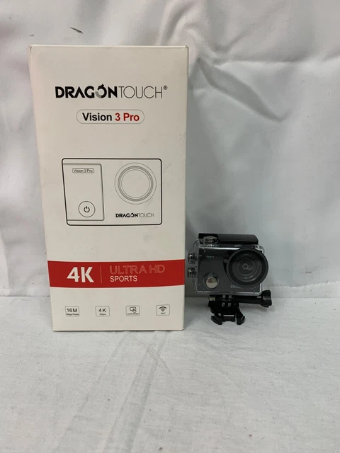 DRAGON TOUCH VISION 3 Pro Black 4K Ultra HD Sports Waterproof Action ...