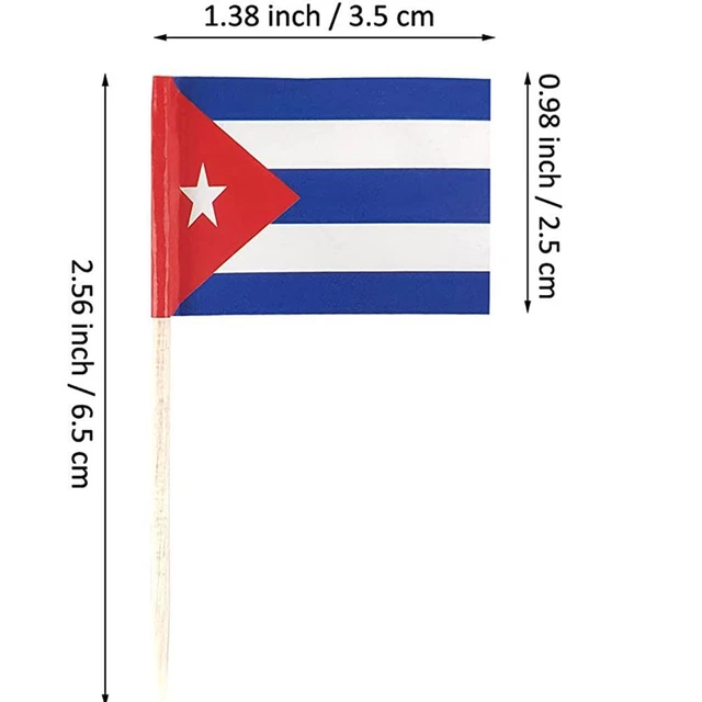 BAKING DECOR CUBAN Flags Cupcake Toppers Cake Topper Cuba Toothpick ...