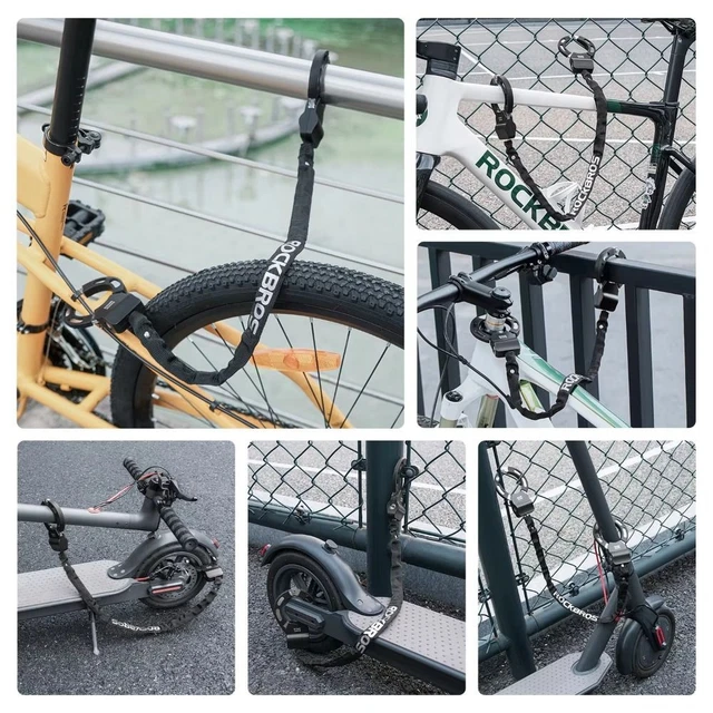 ROUND HEAD CHAIN Scooter Chain Lock Security Cable Lock Road Bike ...