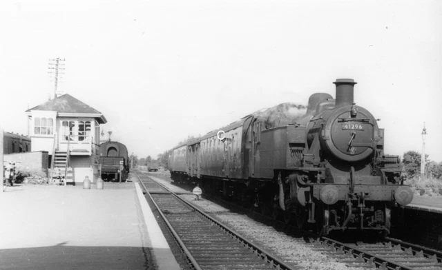 BRITISH RAILWAY B.R Photograph Print - Steam Loco 41296 At Glastonbury ...