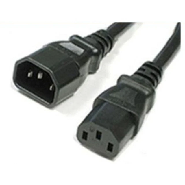 PRO ELEC IEC C14 Plug to IEC C13 Socket 10A - 1m [PL13326] Extension ...
