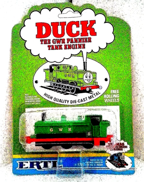 VINTAGE ERTL DUCK GWR PANNIER Tank Engine - M/Card Factory Sealed Ex ...