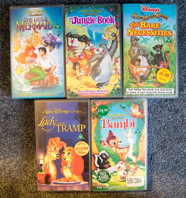 WALT DISNEY CLASSICS - Animation Features - 5 Films - vhs job lot £0.99 ...