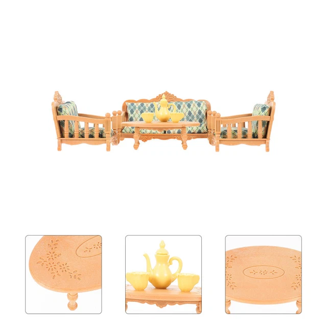3 PCS MODÈLE De Canapé Meubles Maison Poupée Miniature Mini-canapé Enfant Décor EUR 14,29 ...