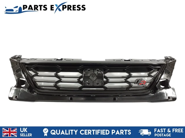 SEAT LEON FR 5F 2017 - 2020 Front Main Bumper Top Radiator Gloss Black ...