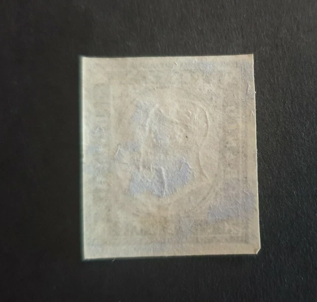 1855 SARDINIA IMPERFORATE State Stamp With King Victor Emmanuel II 20 C ...