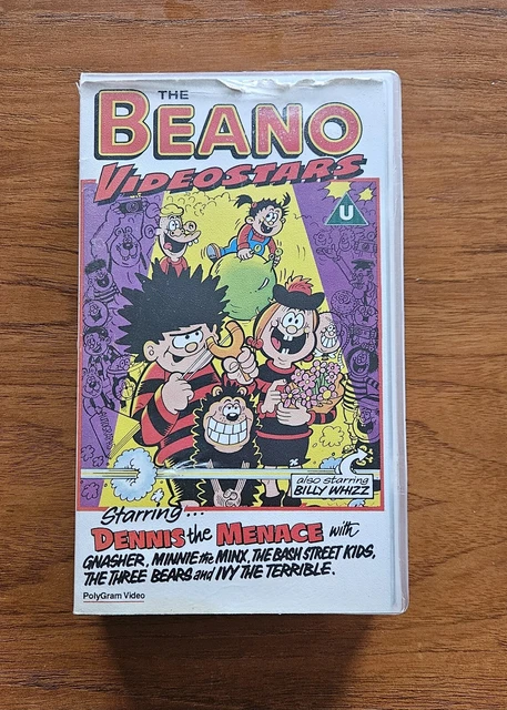 VINTAGE THE BEANO Videostars VHS PAL video Comic Gnasher Dennis The ...