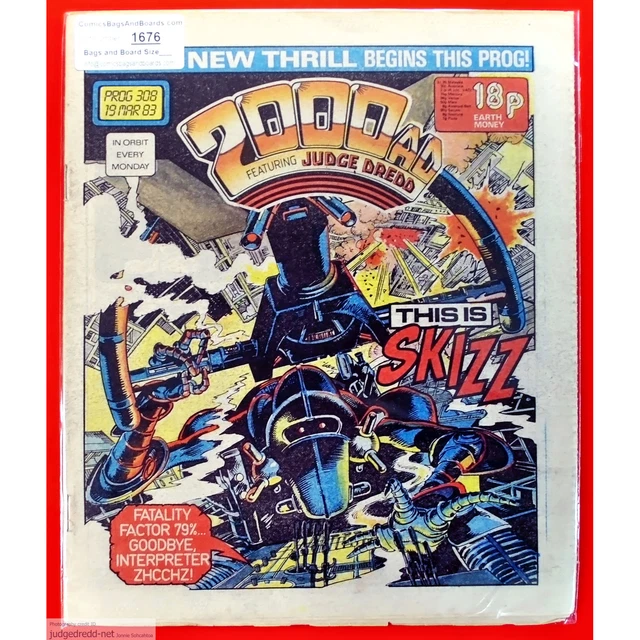 2000AD PROG 308 1 Comic Book Alan Moore 19 3 83 UK 1983 1st Skizz (Lot ...