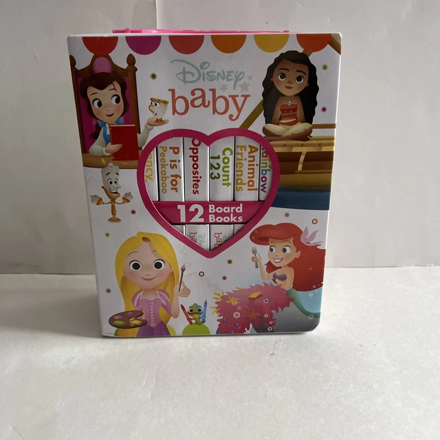 DISNEY BABY PRINCESS Cinderella, Belle,Ariel My First Library Block 12 ...