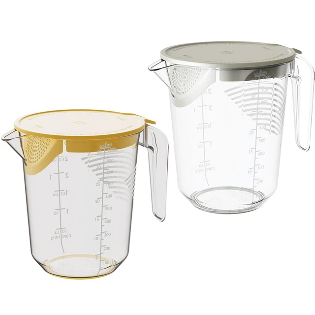 1 LITRE PLASTIC Clear Measuring Jug Baking Kitchen Cooking Jug with ...