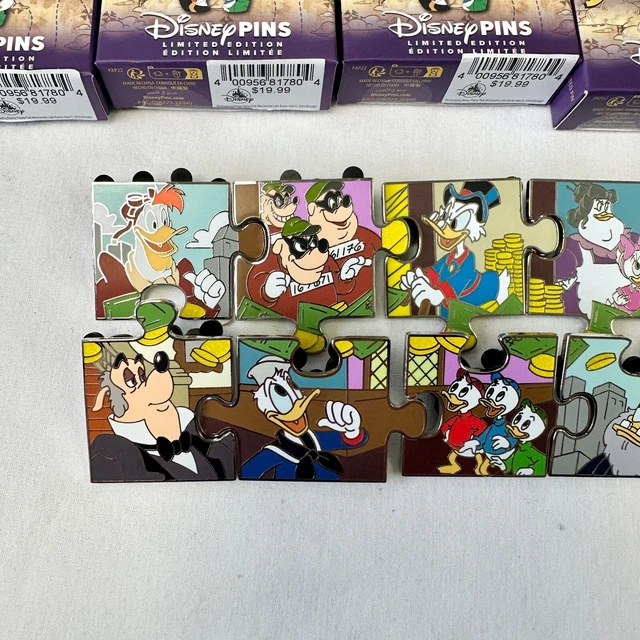 DISNEY DUCKTALES CHARACTER Connection Puzzle Piece Pin LE Complete Set ...