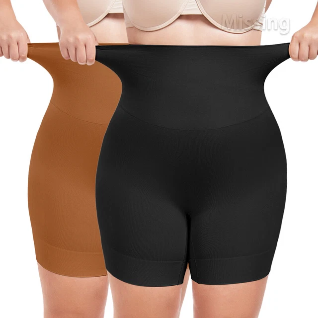 PLUS SIZE WOMEN High Waist Shapewear Shorts Tummy Control Seamless Body ...