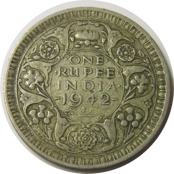 ELF INDIA BRITISH 1 Rupee 1942 (b) Silver George VI World War II £11.98 ...