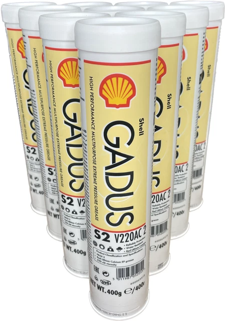 SHELL GADUS S2 V220AC 2 Red Lithium Calcium Water Resistant Grease (10 ...