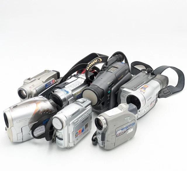 LOT DE CAMÉSCOPES Canon, JVC.. VHS-C, mini DV, DVD - Pour pièces ...