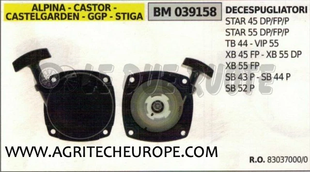CARTER AVVIAMENTO DECESPUGLIATORE Alpina Castor Castelgarden Stiga Sb ...