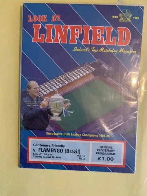 LINFIELD V FLAMENGO (Brazil) 1986 £1.70 - PicClick UK