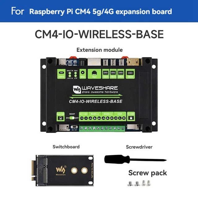 CM4 EXPANSION MODULE Gigabit Ethernet 5G/4G Expansion Board M.2/-PCIe ...