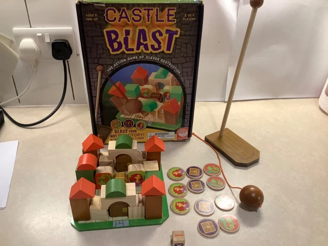 CASTLE BLAST BOARD Game The Action of Clever Destruction Good Condition ...