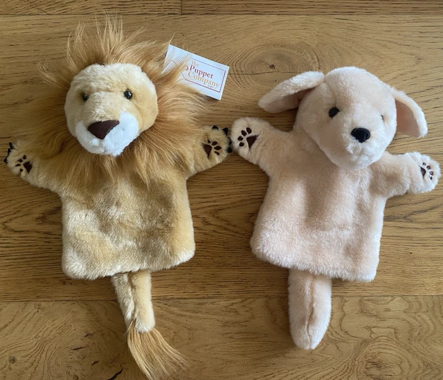 GOLDEN LABRADOR RETRIEVER Dog & Lion Hand Puppet By The Puppet Company ...