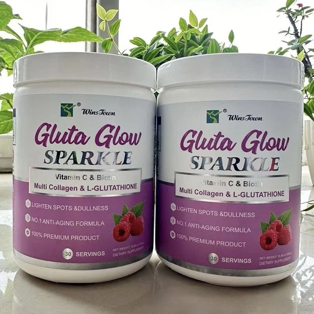 GLUTA GLOW SPARKLE Powder Multi Collagen Skin Light Powder Anti Aging ...