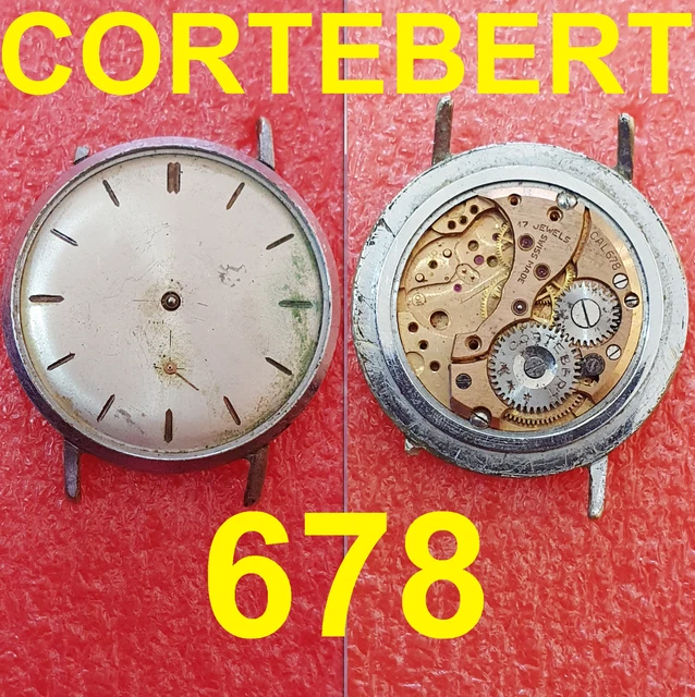 OROLOGIO CORTEBERT 36 mm movimento cal. 678 movement old watch for ...