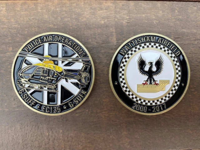 CHALLENGE COIN - Police Air Support EC135 Wattisham £15.00 - PicClick UK