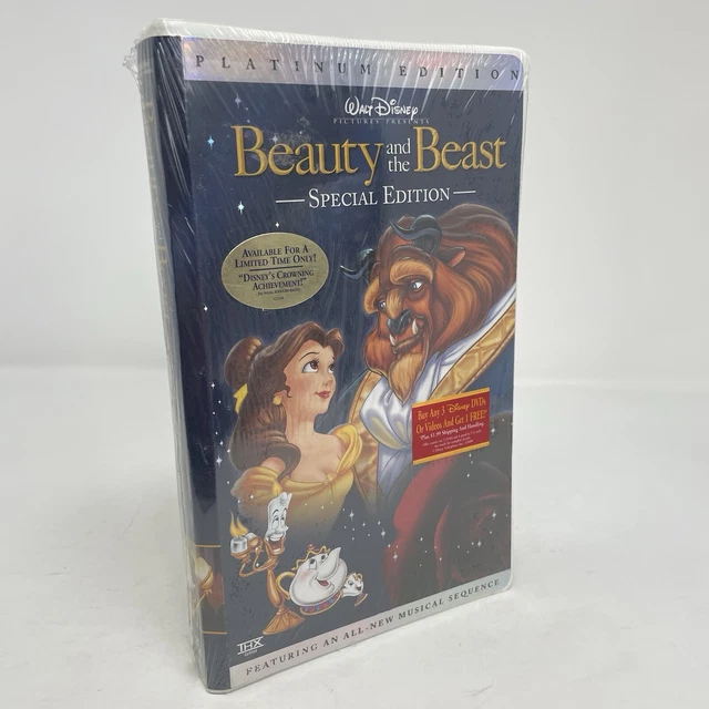 NEW PLATINUM SPECIAL Edition Disney Beauty And The Beast VHS Tape ...