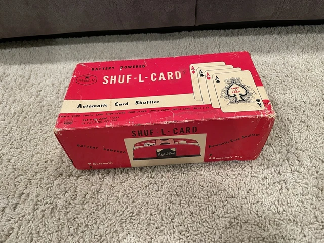 VINTAGE BATTERY POWERED Automatic Card Shuffle SHUF-L-CARD WACO Made In ...