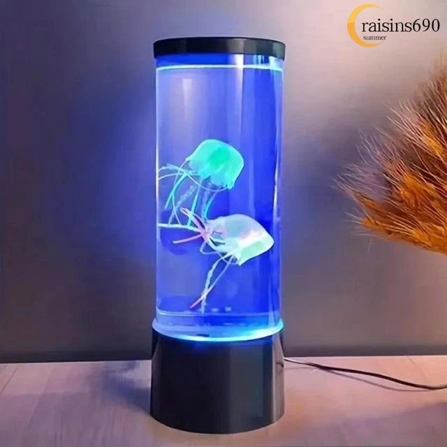 JELLYFISH LAVA LAMP, Aquarium Ocean Night Lights，7Colors LED Jellyfish ...