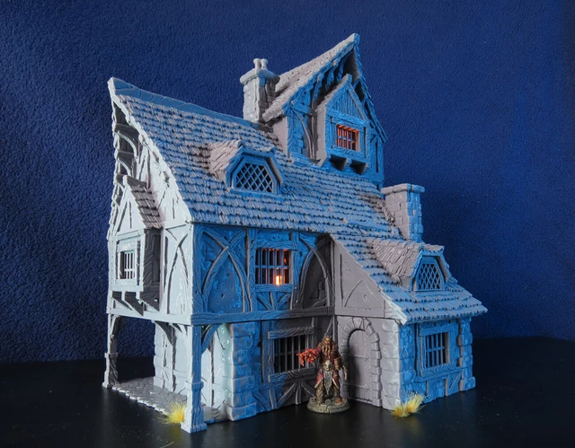 MEDIEVAL MANSION BUILDING 28mm scale for medieval and fantasy wargaming ...