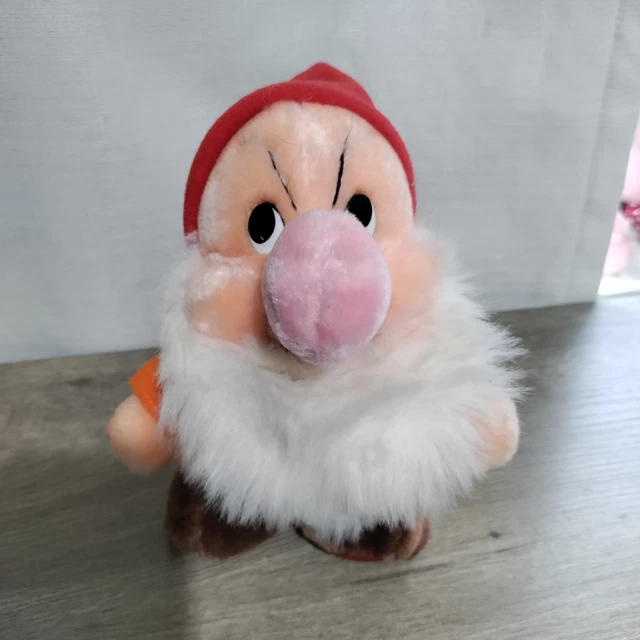 WALT DISNEY GRUMPY Dwarf 7" Snow White Plush Pink Nose NWT £16.43 ...