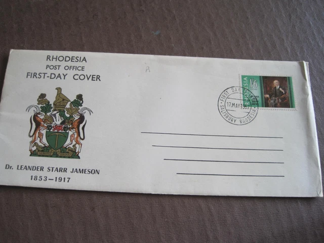 RHODESIA 1967 50TH death anniv of Dr. Leander Starr Jameson on FD cover ...